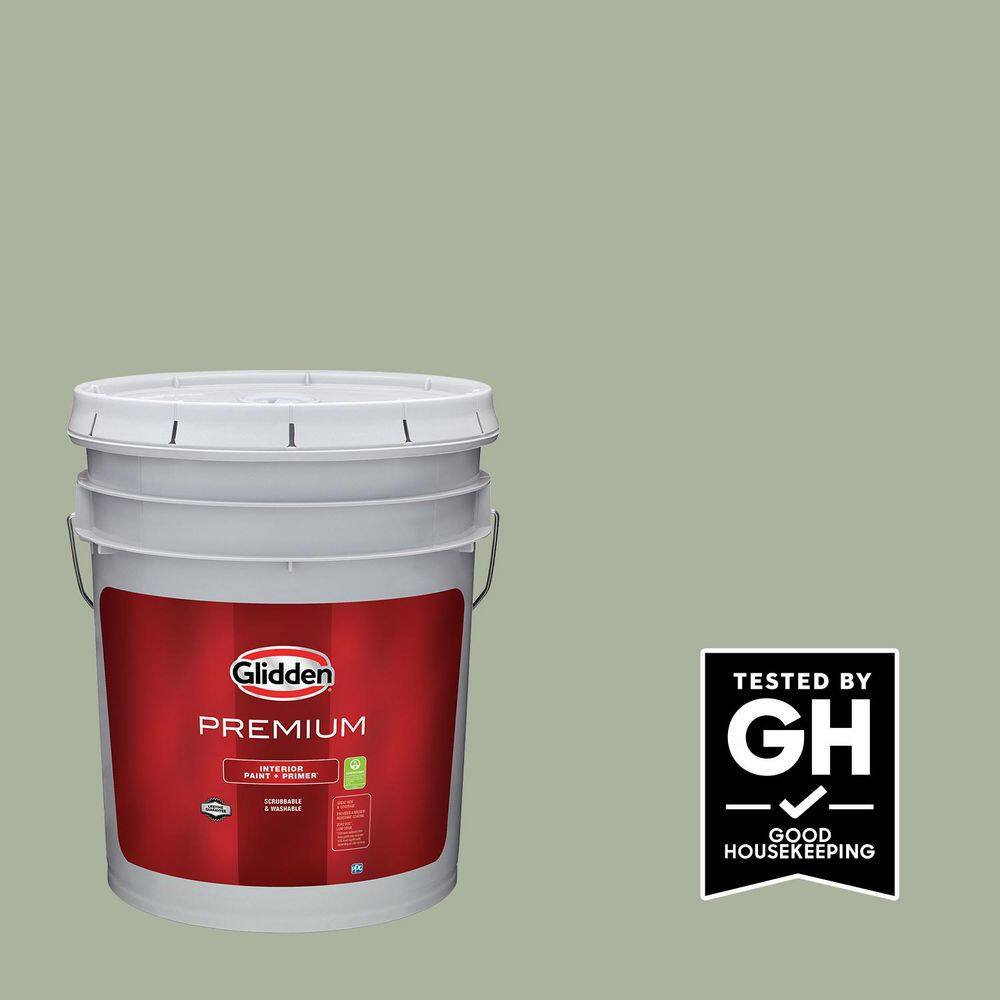 Glidden Premium 5 gal. PPG1127-4 Gargoyle Semi-Gloss Interior Latex ...