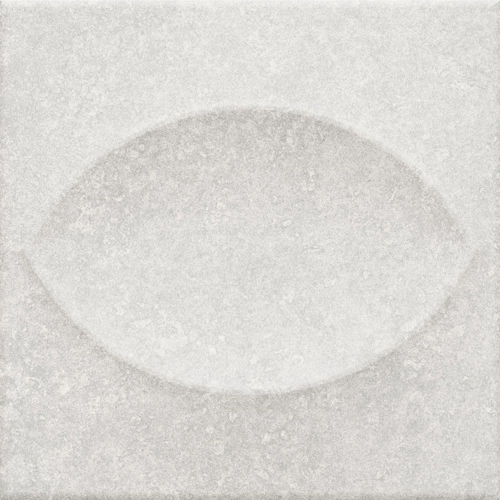 Giorbello Spanish Tiffany Deco White 6 in. x 6 in. 3D Textured Matte ...