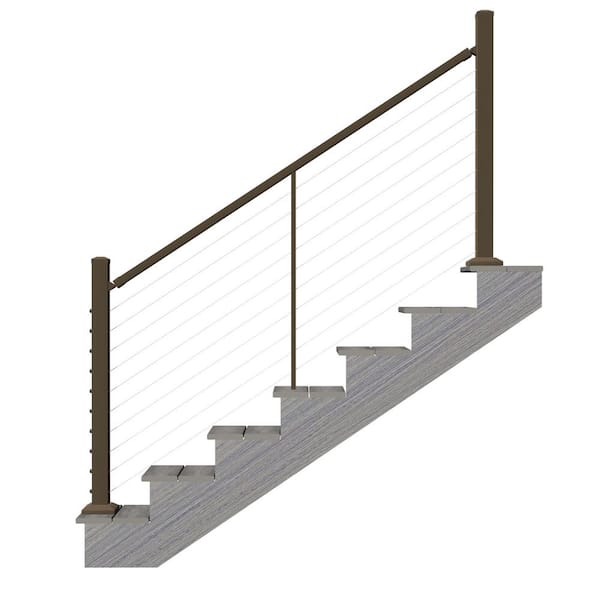 Deckorators Cable Rail 6 ft. Textured Bronze Aluminum Rectangular Top ...
