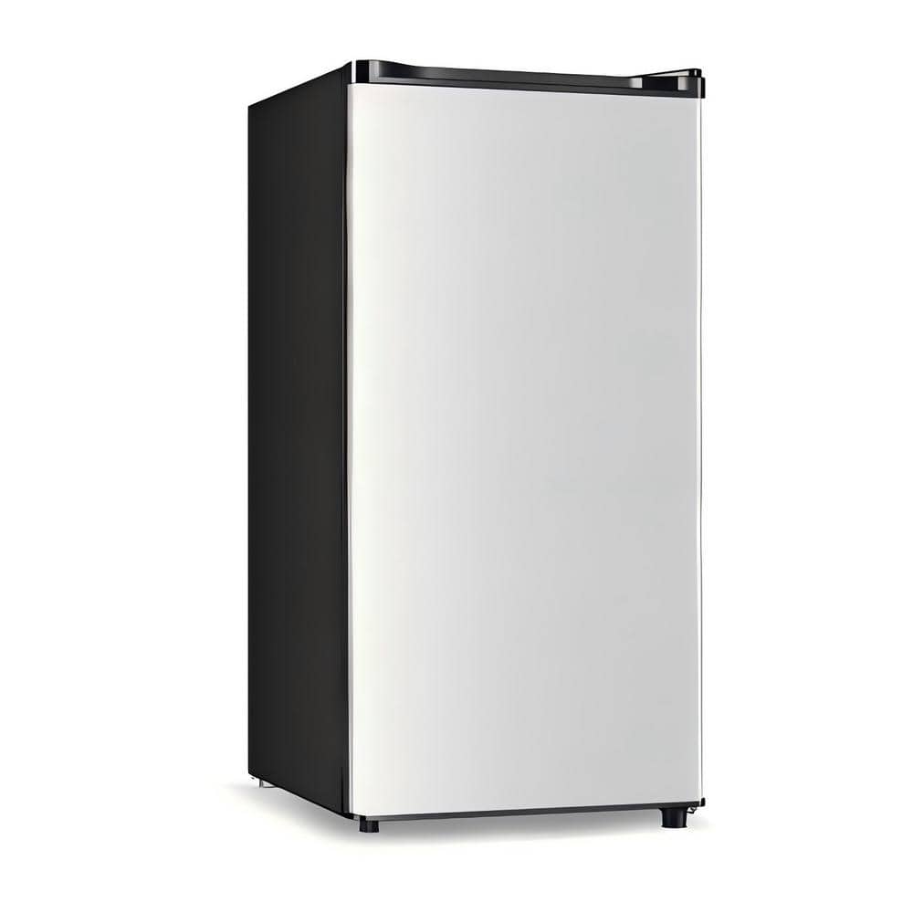 HAILANG 16 in. 3.1 cu.ft. Mini Refrigerator in Silver with Freezer, 5 ...