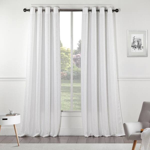 Dainty Home St Pierre Solid Textured Design 54" x 84" Single Window ...