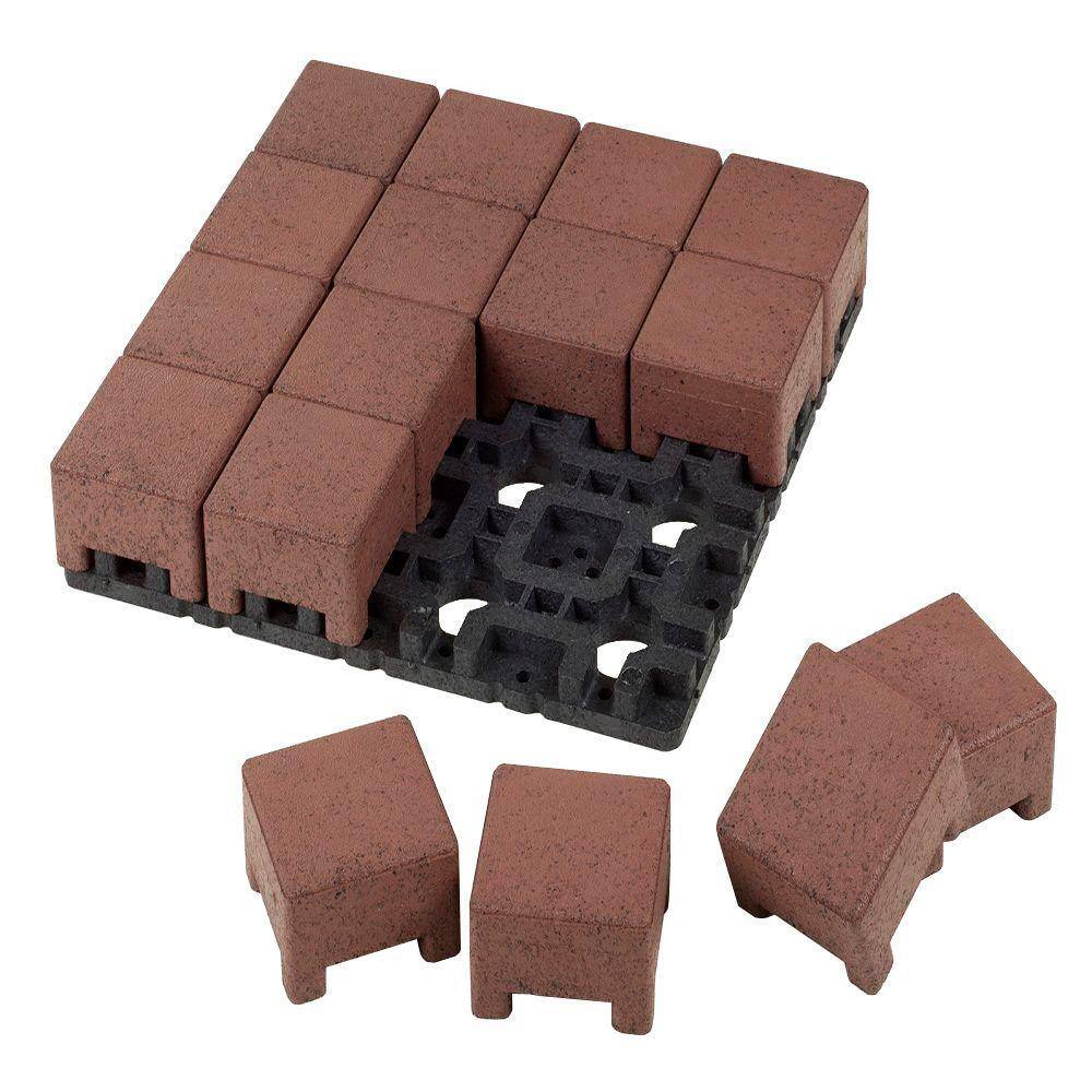 TimberTech 2.5 in. x 16 in. x 16 in. Village Plastic Paver C044-003 ...