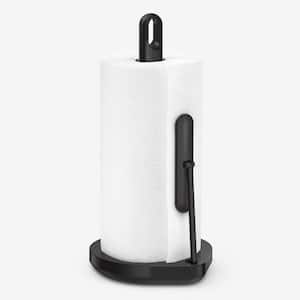 Magic Home Cabinet Stainless Steel Paper Towel Holder in Matte Black ...