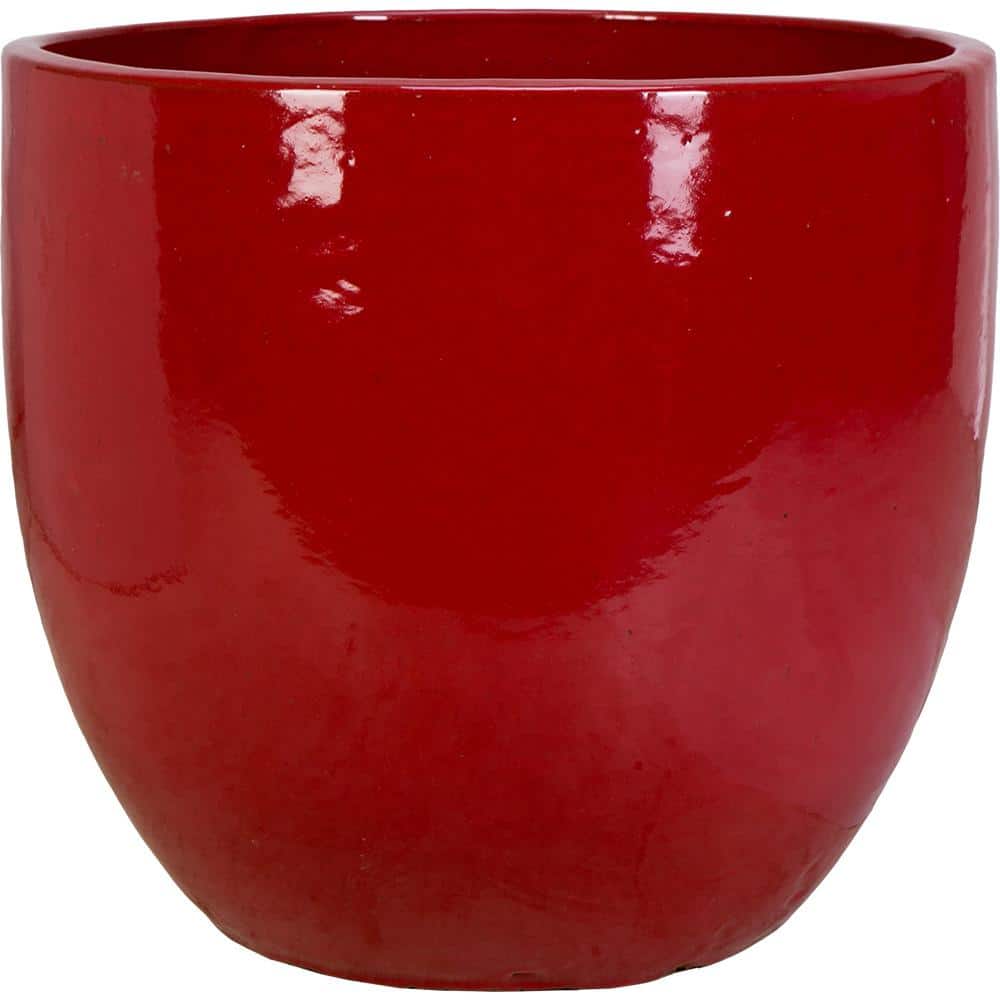 14 in. Atomic Red Ceramic Pika Pot GGC-091C-ATR - The Home Depot