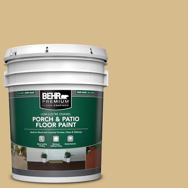BEHR PREMIUM 5 gal. #350F-5 Camel Low-Lustre Enamel Interior/Exterior ...