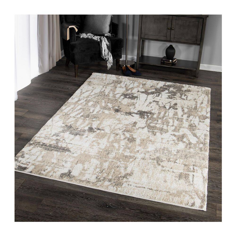 Orian Rugs Mystical Abstract Canopy 8 ft. x 11 ft. Natural Area Rug CW1 ...