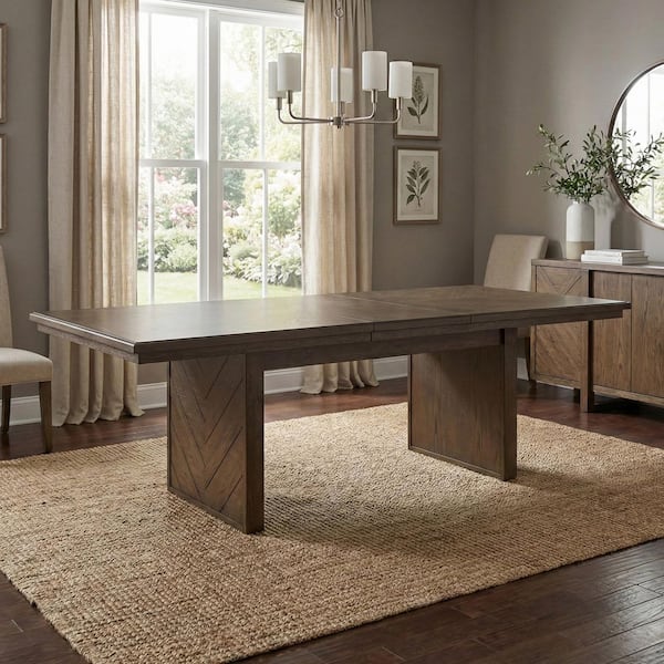 Furniture of America Reese Rustic Dark Walnut Wood 90 in. Double ...