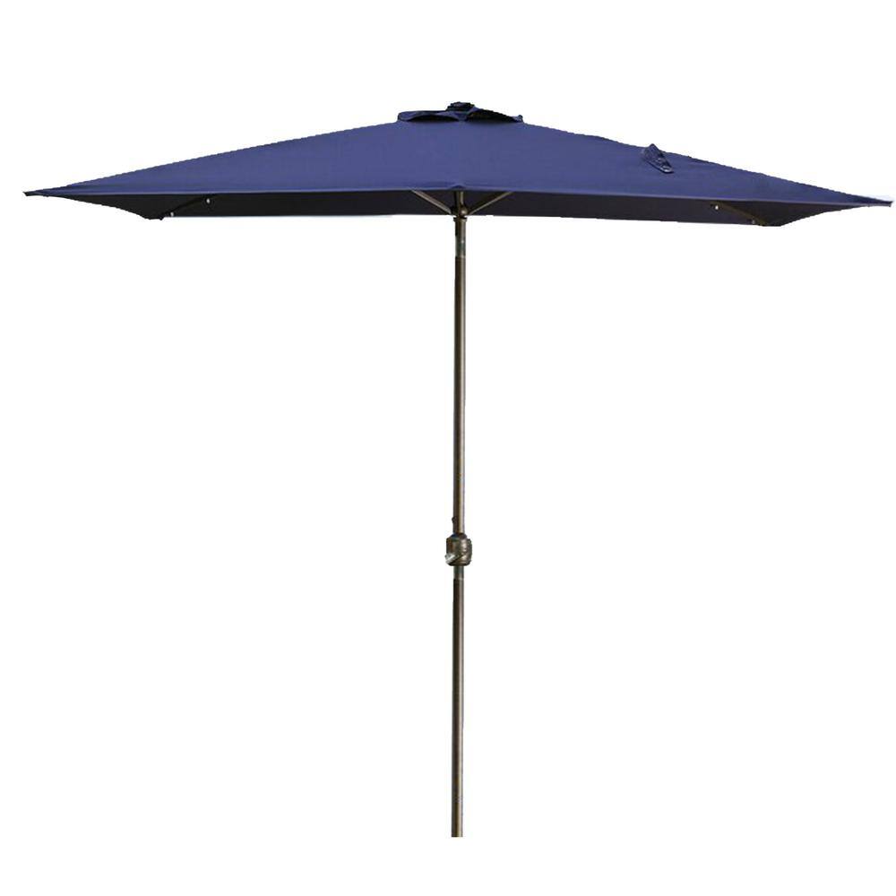 ToolCat 7.5 ft. Aluminum Outdoor Patio Umbrella with Hand Crank Lift in ...