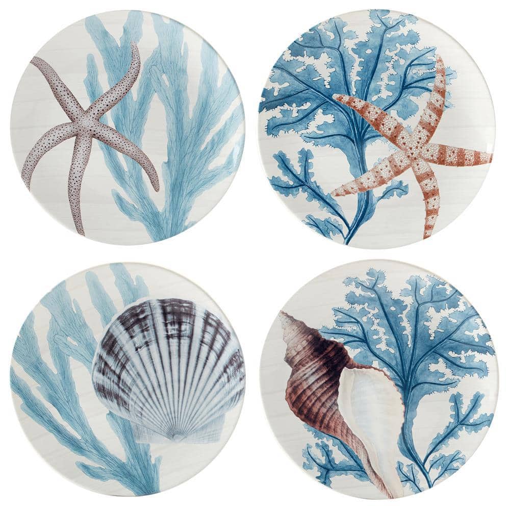 Certified International Beyond the Shore Multicolor Earthenware Dinner ...