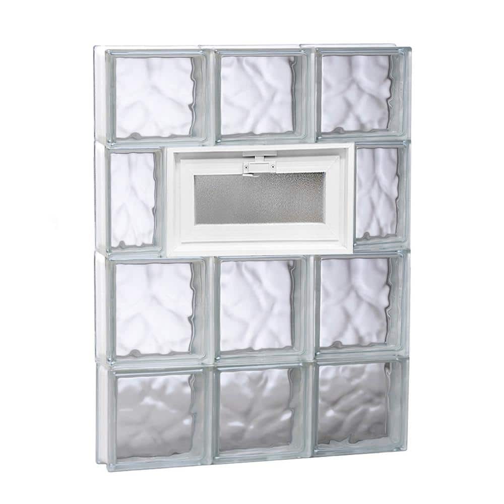 Clearly Secure 17.25 in. x 27 in. x 3.125 in. Frameless Wave Pattern ...