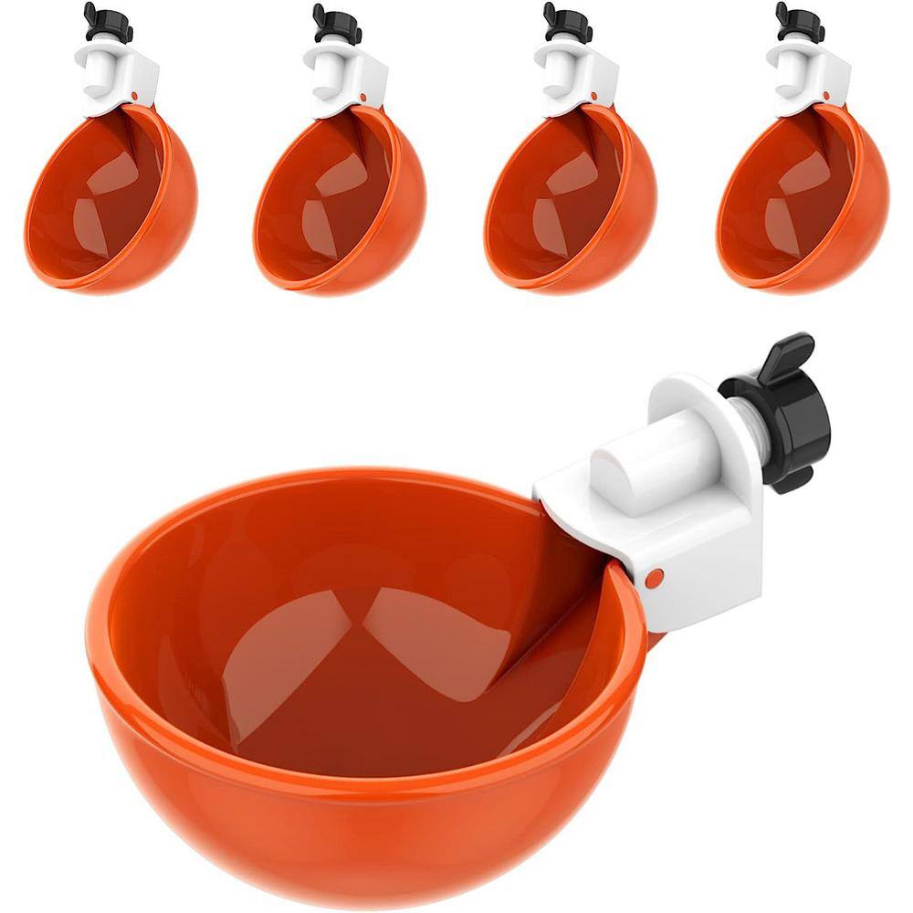 Wellco 3.3 in. Orange Poultry Waterer Suitable For Duck, Goose, Turkey ...