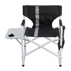 Aluminum Folding Outdoor Chair with Side Table and Storage Pockets ...
