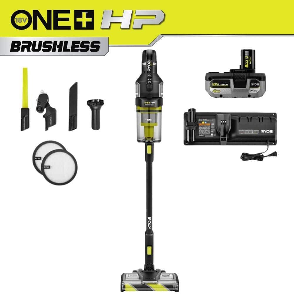 RYOBI ONE+ HP 18V Brushless Cordless Advanced WHISPER Series Stick ...