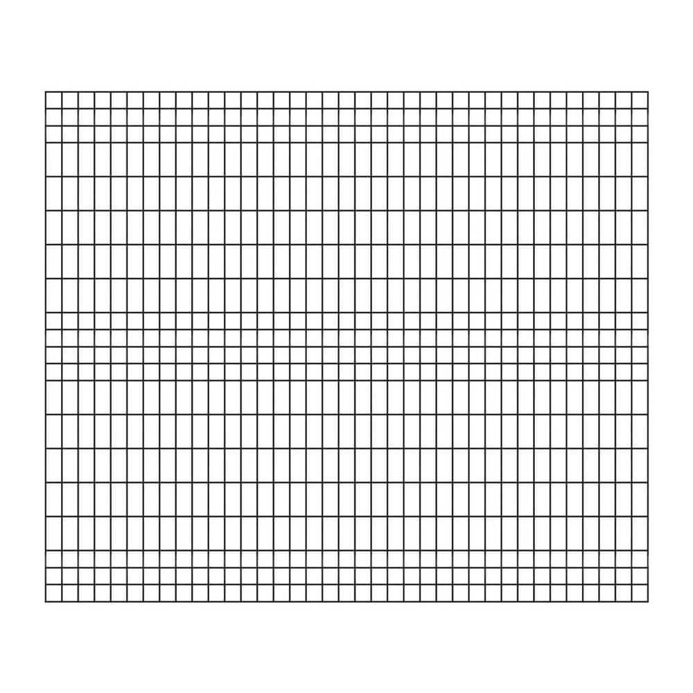 FORGERIGHT 5 ft. H x 6 ft. W Deco Grid Black Steel Fence Panel 868004 ...