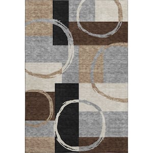 Addison Rugs Mayfield Premium Machine Washable Abstract AMF943 Teal 5 ...
