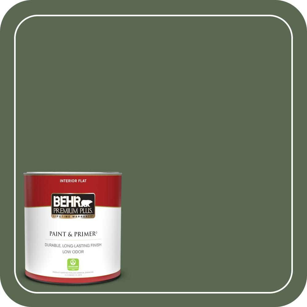 BEHR PREMIUM PLUS 1 qt. #S390-7 Trailing Vine Flat Low Odor Interior ...
