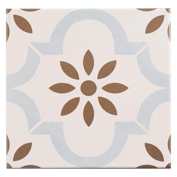 ANDOVA Parado Rectangle 11.02 in. x 2.95 in. Matte Rowe Blue Porcelain ...