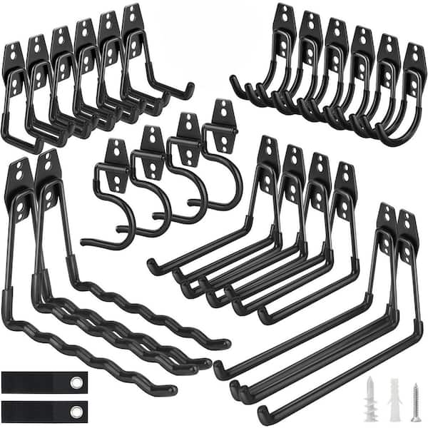 26-Pack Heavy Duty Steel Garage Storage Hooks Wall Mount Utility ...