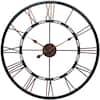 Infinity Instruments Metal Fusion 28 in. H x 28 in. W Round Wall Clock ...