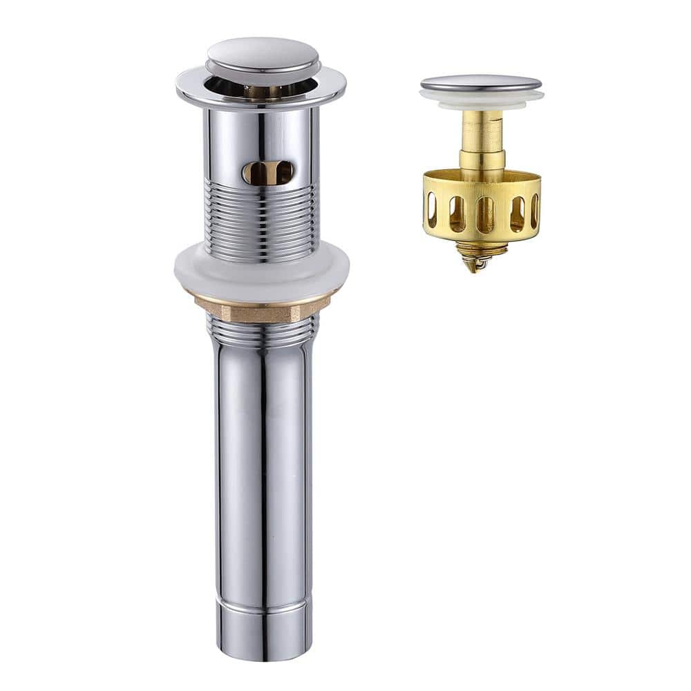 GAGALIFE 1-3/8 in. Metal Pop Up Drain Strainer Stopper with Overflow ...