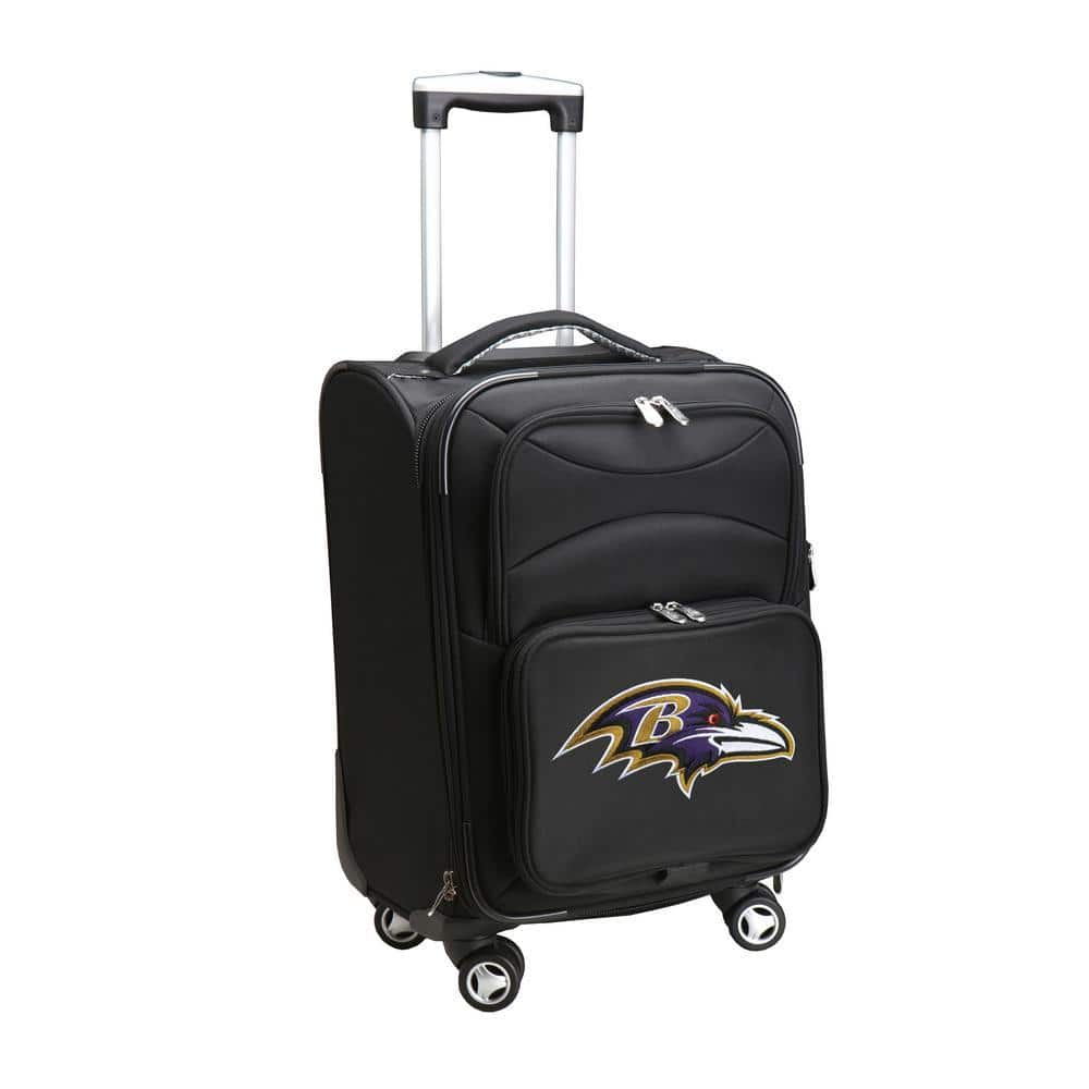 Denco NFL Baltimore Ravens 21 in. Black Carry-On Spinner Softside ...