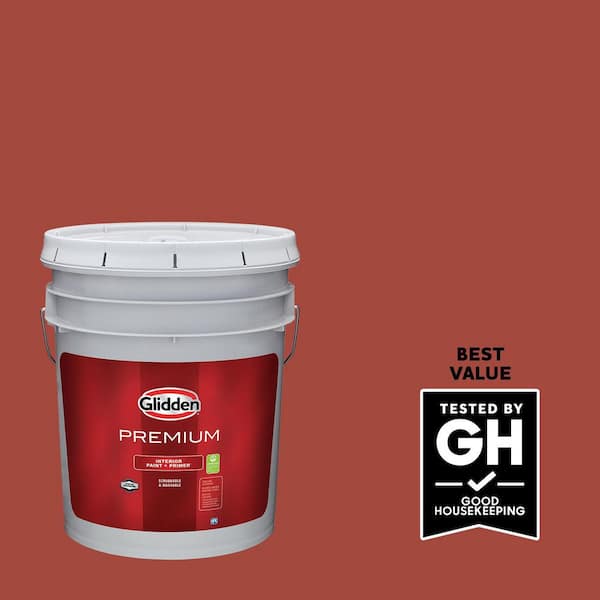 Glidden Premium 1 gal. PPG1064-7 Rum Raisin Satin Interior Latex Paint ...