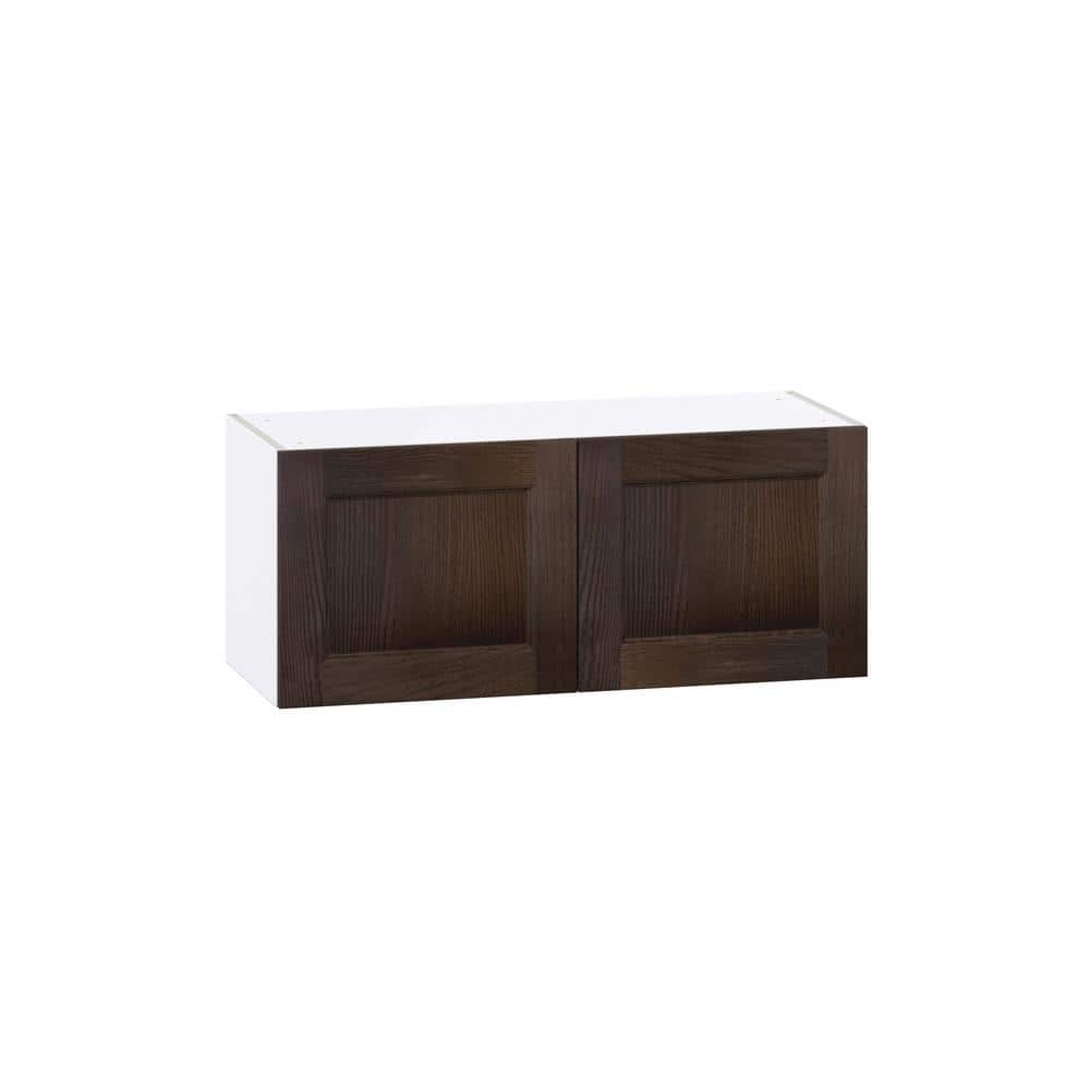 J COLLECTION Lincoln Chestnut Solid Wood Assembled Wall Bridge Kitchen ...
