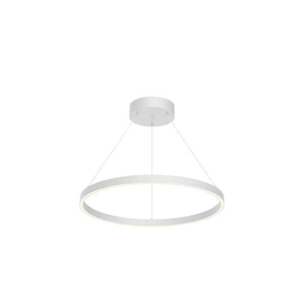 Reviews for KUZCO Cruz 24 in. 1 Light 34-Watt Metal - Black/White ...