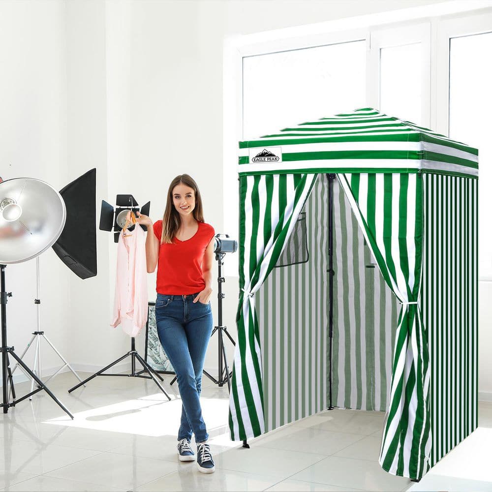 EAGLE PEAK 4 ft. x 4 ft. Pop Up Privacy Tent Foldable Outdoor Portable ...