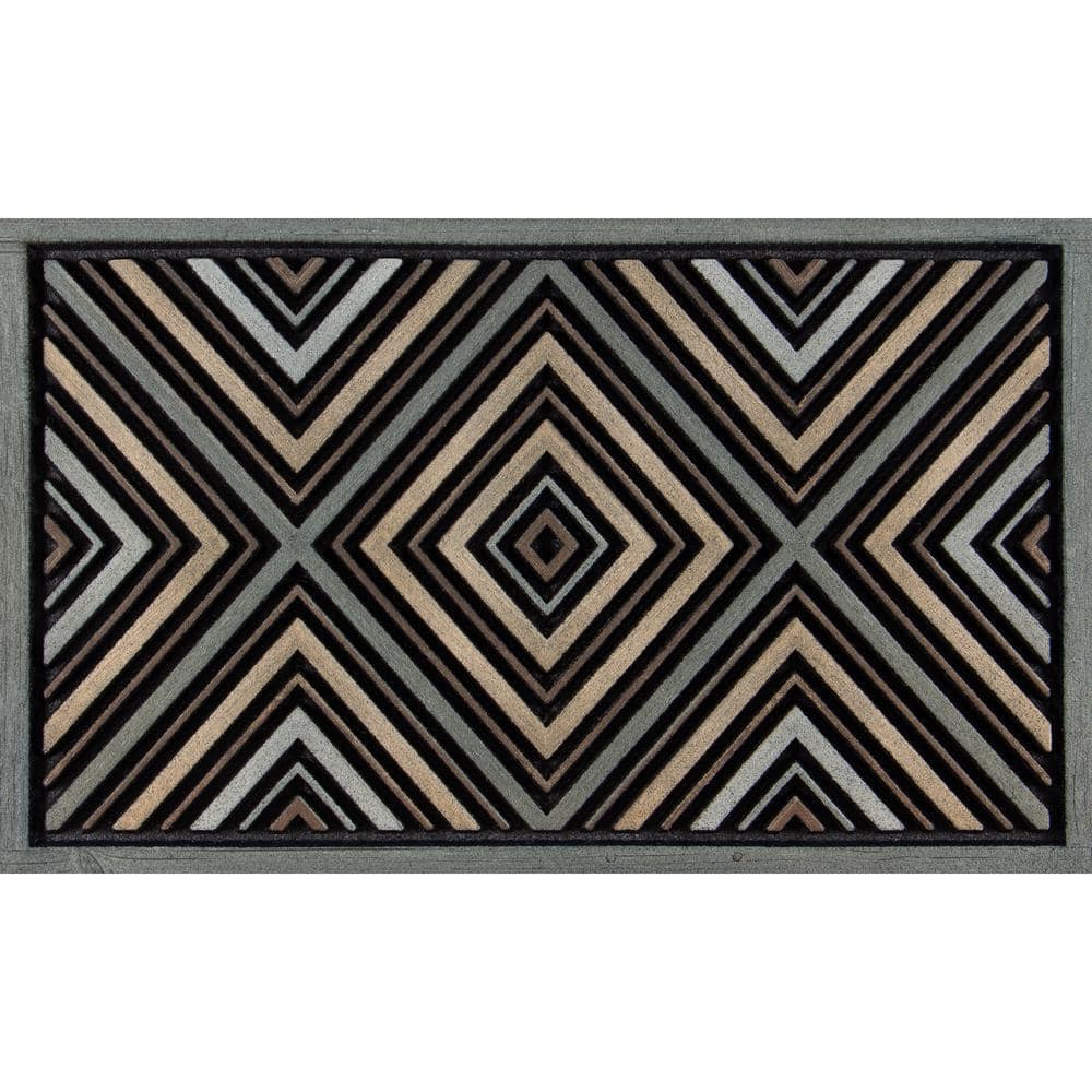 Reviews for StyleWell Wood Diamonds Multi 18 in. x 30 in. Door Mat | Pg ...