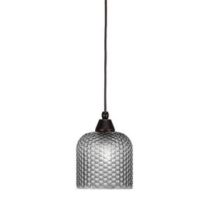 Bryson 5 in. 1-Light Dark Granite Cord Pendant Light with 5 in. Natural ...