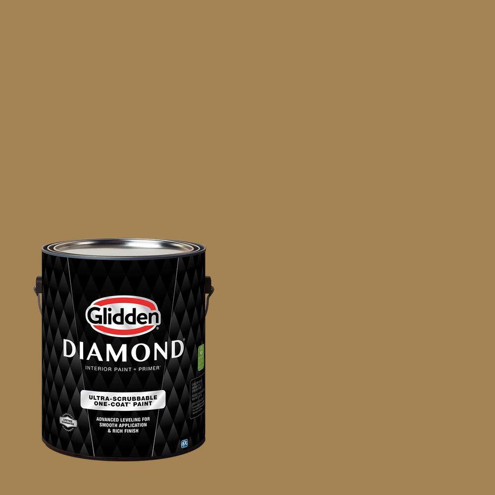 Glidden Diamond 1 gal. PPG1093-7 Tattle Tan Ultra-Flat Interior Paint ...