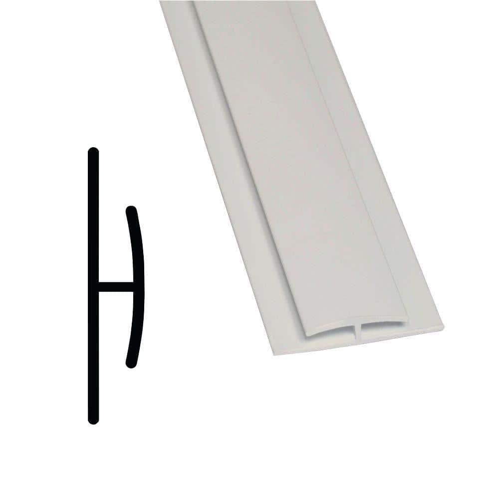 Stabilit 855 1/4 in. x 1-1/8 in. x 96 in. PVC Composite White FRP ...
