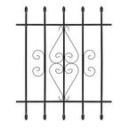 Unique Home Designs 30 in. x 36 in. Su Casa Black 5-Bar Window Guard ...