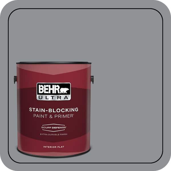 BEHR ULTRA 1 gal. #PPU26-05 Flint Gray Extra Durable Flat Interior ...