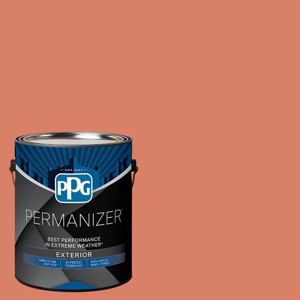 PERMANIZER 1 gal. PPG1192-6 Summer Sunset Satin Exterior Paint PPG1192 ...