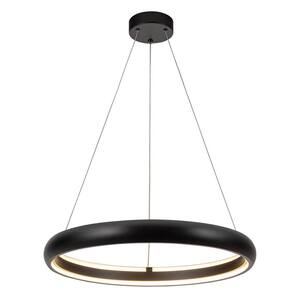 LNC Modern Chandelier 1-Light Glam Drum Plating Brass and Matte Black ...