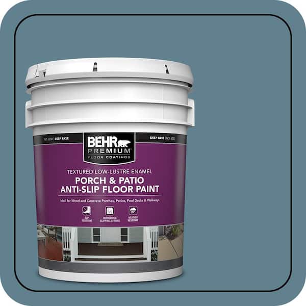 BEHR PREMIUM 5 gal. #PFC-85 Deep Lagoon Textured Low-Lustre Enamel ...