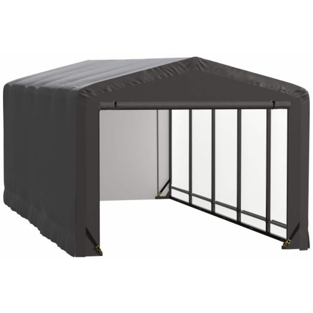 ShelterLogic Sheltertube 10 ft. x 23 ft. x 8 ft. Storage Garage in Gray ...