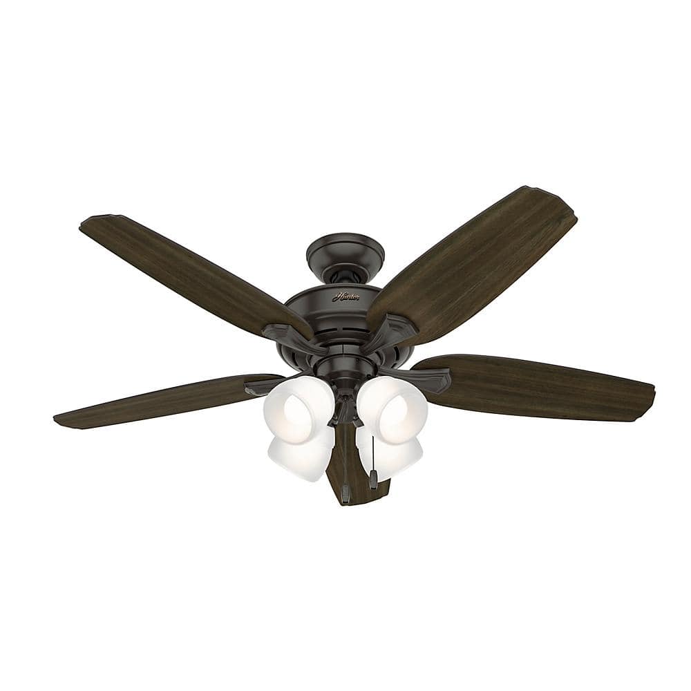 Hunter Channing II 52 in. LED Indoor Noble Bronze Ceiling Fan with ...