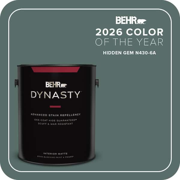 BEHR DYNASTY 1 Gal. #N430-6A Hidden Gem One-Coat Hide Matte Interior ...