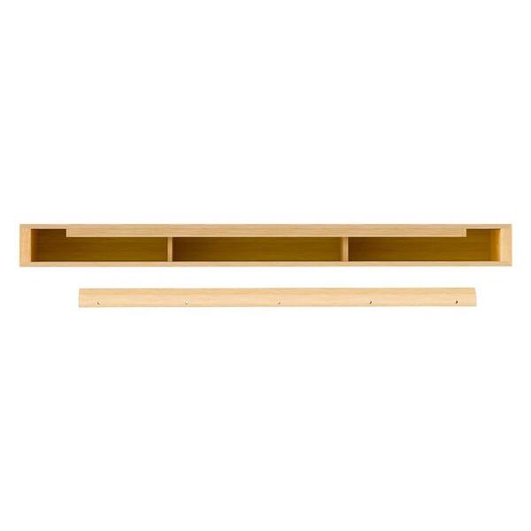 Have a question about HOMEIBRO 72 in. Aged Oak Wall Mounted Wood ...