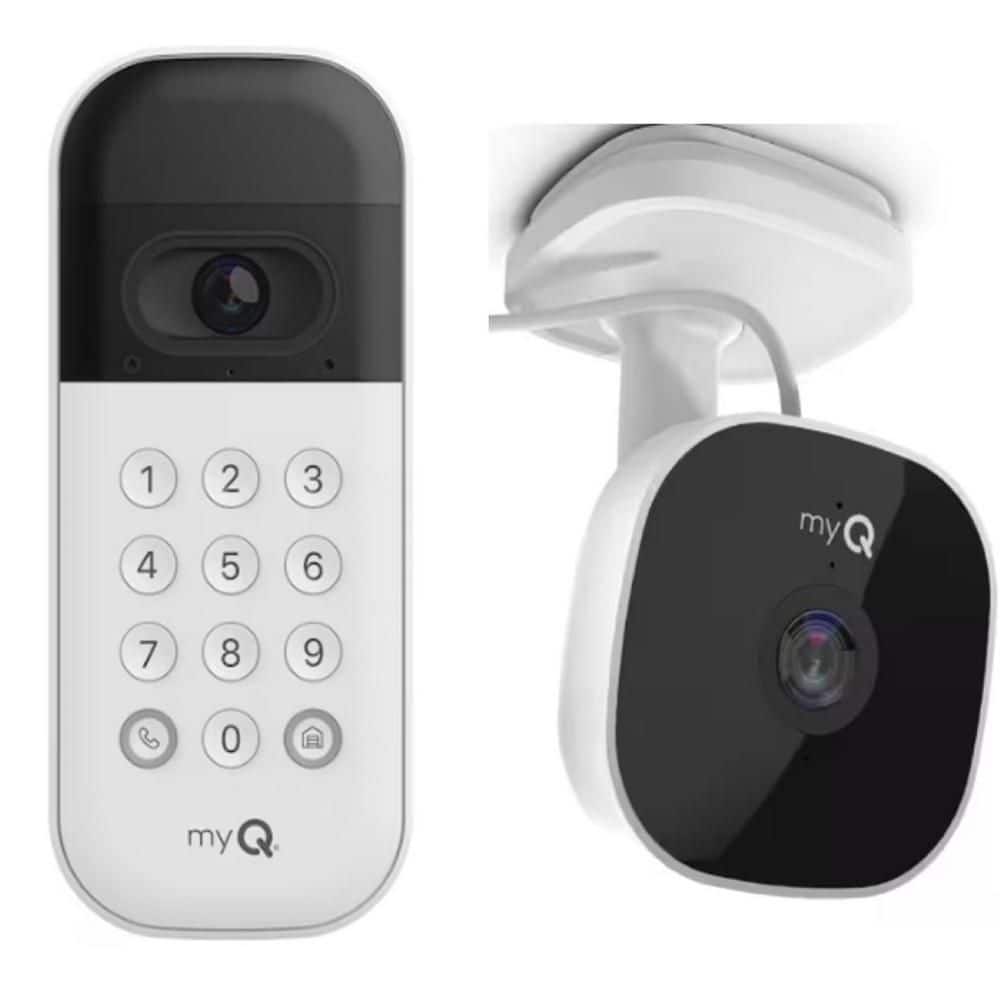 Chamberlain myQ Smart Wireless Garage Door Video Keypad with myQ Smart Garage Home Security ...