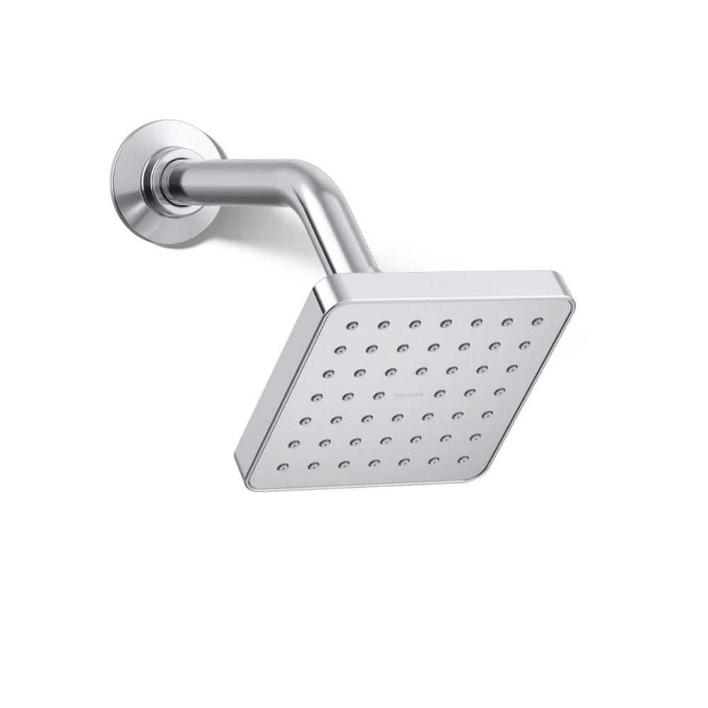 KOHLER Venza 1-Spray Pattern 1.5 GPM 4.5 in., Wall Mount Fixed Shower ...