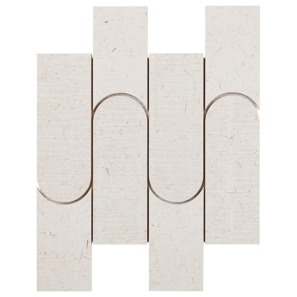Ivy Hill Tile Illume Tokyo Cream 4 in. x 0.35 in. Limestone Look ...