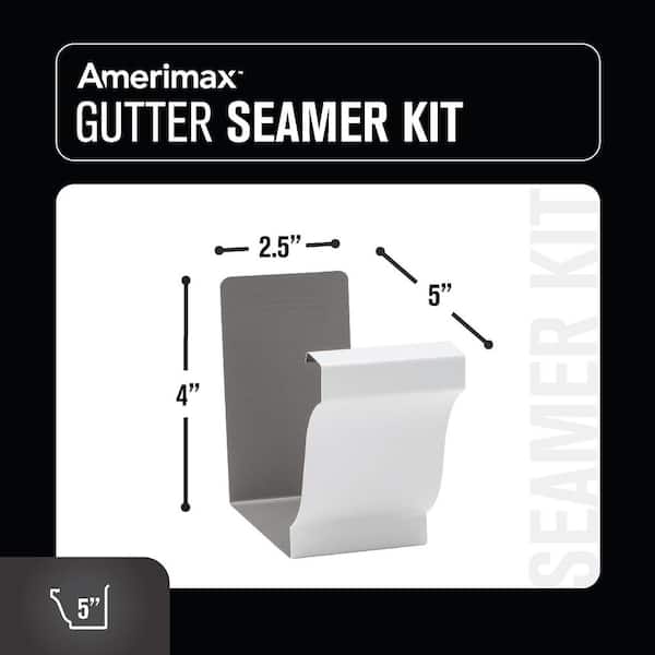 Amerimax Home Products 5 in. White Aluminum Gutter Seamers with ...