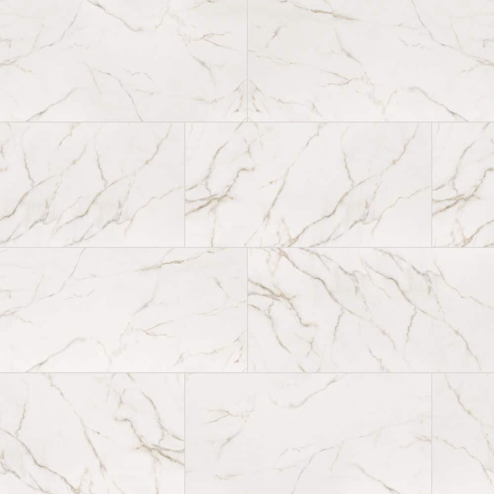MSI Leonardo Luccia 24 in. x 48 in. Matte Porcelain Marble Look Floor ...