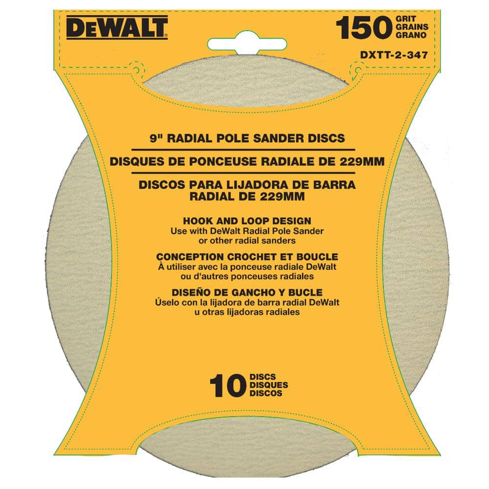 DEWALT 9 in. 150-Grit Sanding Disk (10-Pack) DXTT-2-347 - The Home Depot