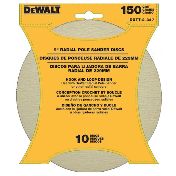 DEWALT 9 in. 150-Grit Sanding Disk (10-Pack) DXTT-2-347 - The Home Depot