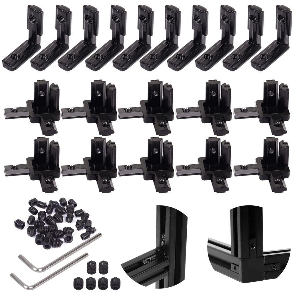 Yichuhaoxi 3-Way Series Black Single Circuit Track Lighting Connector L ...